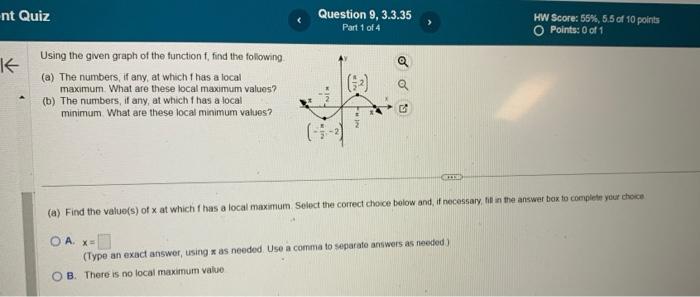 Solved Using the given graph of the function f, find the | Chegg.com