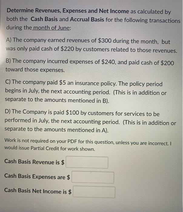 Solved Determine Revenues, Expenses and Net Income as | Chegg.com Solved Determine Revenues, Expenses and Net Income as | Chegg.com