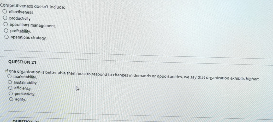 Solved Competitiveness doesn't | Chegg.com