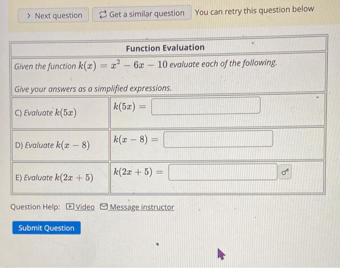 Solved Question Help: Video Message instructor | Chegg.com