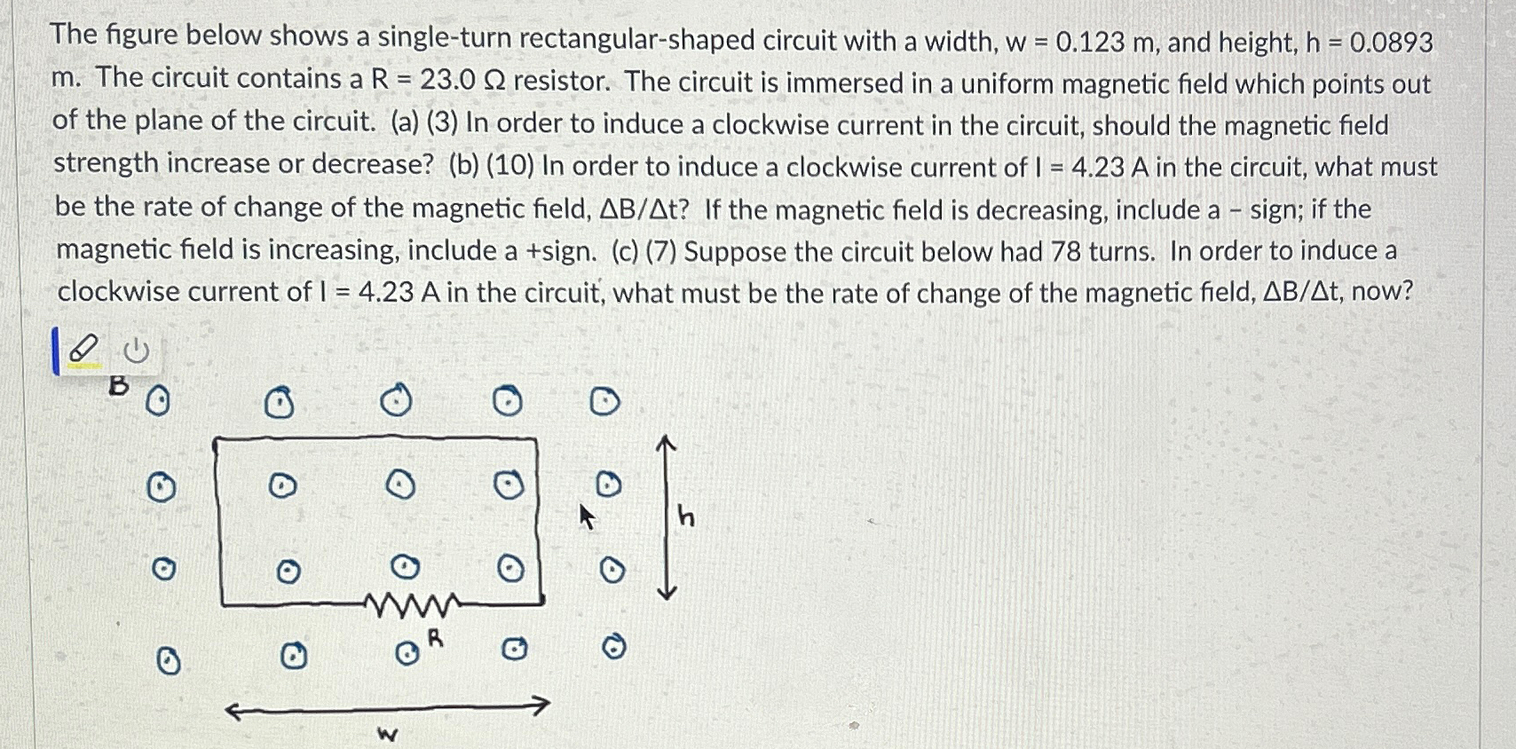 Solved The figure below shows a single-turn | Chegg.com