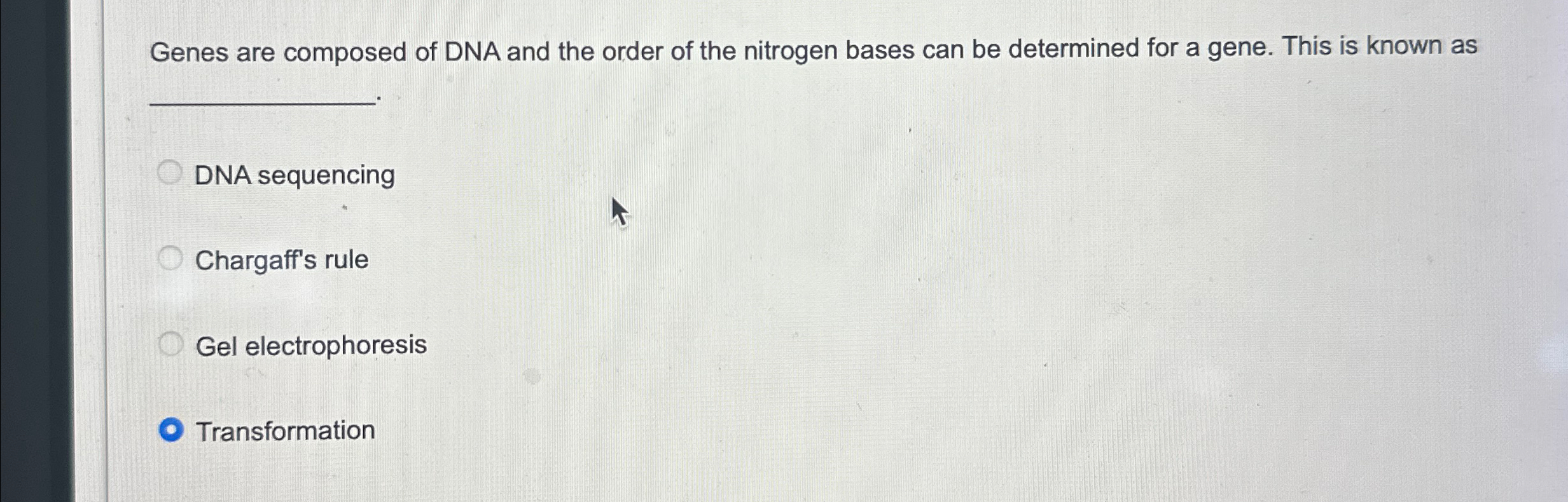 Solved Genes are composed of DNA and the order of the | Chegg.com