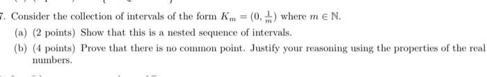 Solved Consider the collection of intervals of the form | Chegg.com