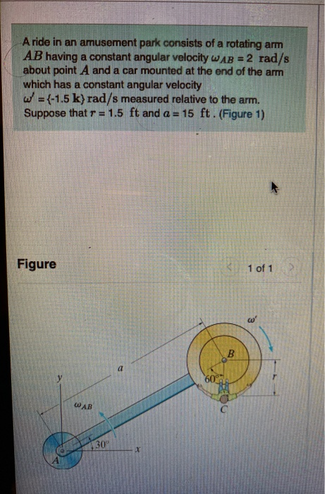 Solved A ride in an amusement park consists of a rotating | Chegg.com