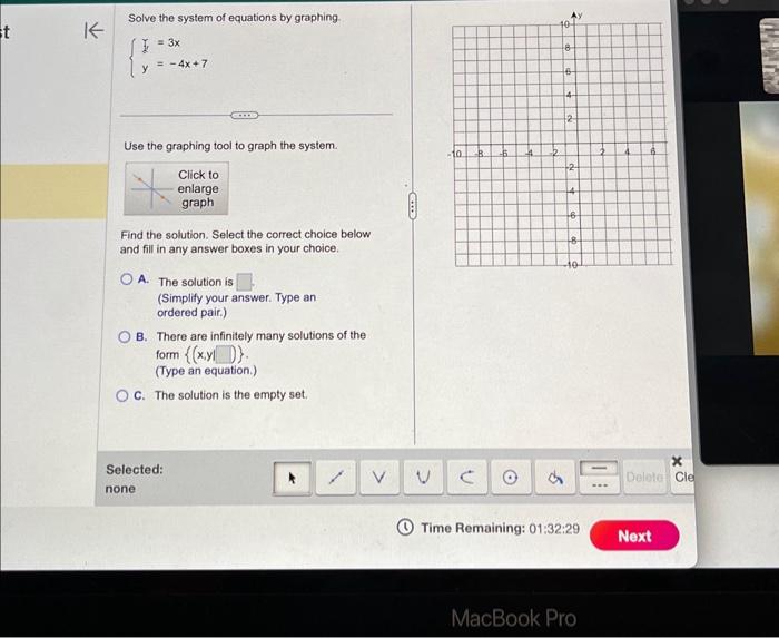 Solved Solve the system of equations by graphing | Chegg.com