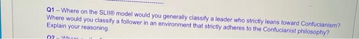 Solved Q1 - Where on the SLII@ model would you generally | Chegg.com