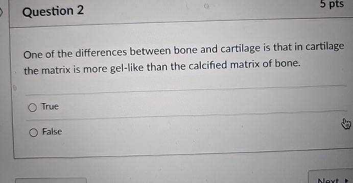 Solved Question 25ptsOne of the differences between bone and | Chegg.com