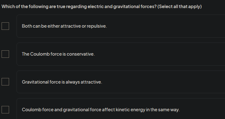 Solved Which of the following are true regarding electric | Chegg.com