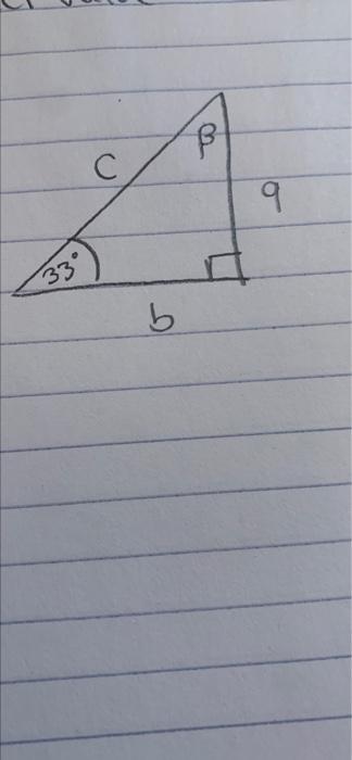 Solved find angle B and the lengths of sides b and cone side | Chegg.com