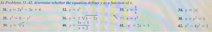 Solved In Problems 31−42 Determine Whether The Equation