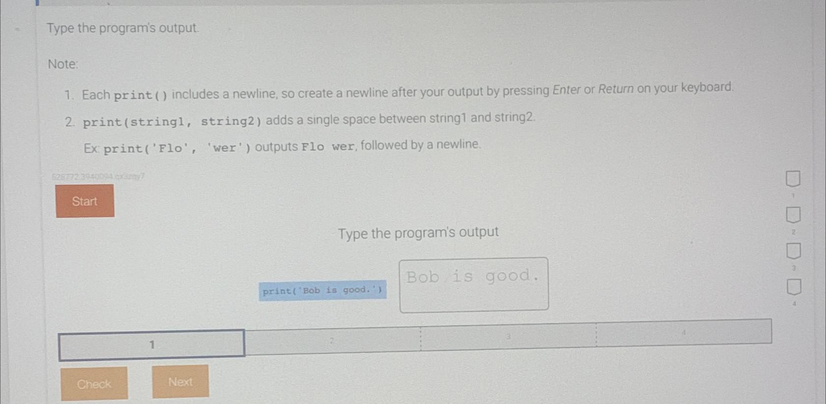 Solved Type the program's output.Note:Each print () | Chegg.com Solved Type the program's output.Note:Each print () | Chegg.com