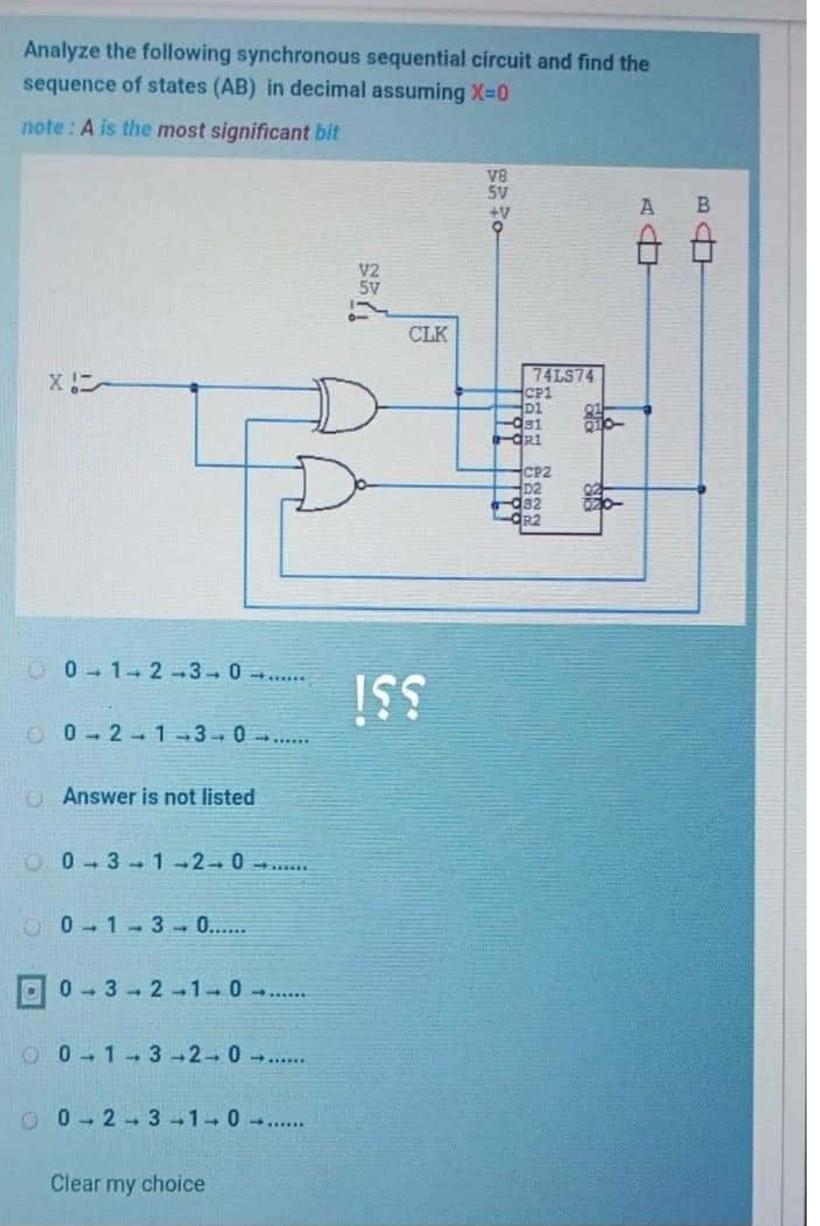 Solved Analyze the following synchronous sequential circuit | Chegg.com
