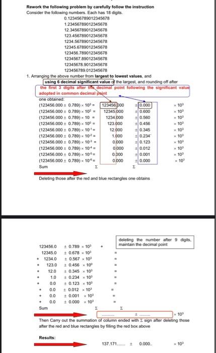 Solved Rework the following problem by carefully follow the | Chegg.com