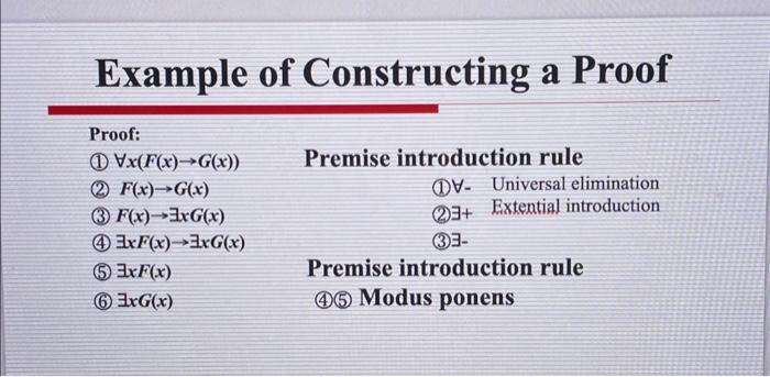 Solved 3. Construct the proof of the following inference in | Chegg.com