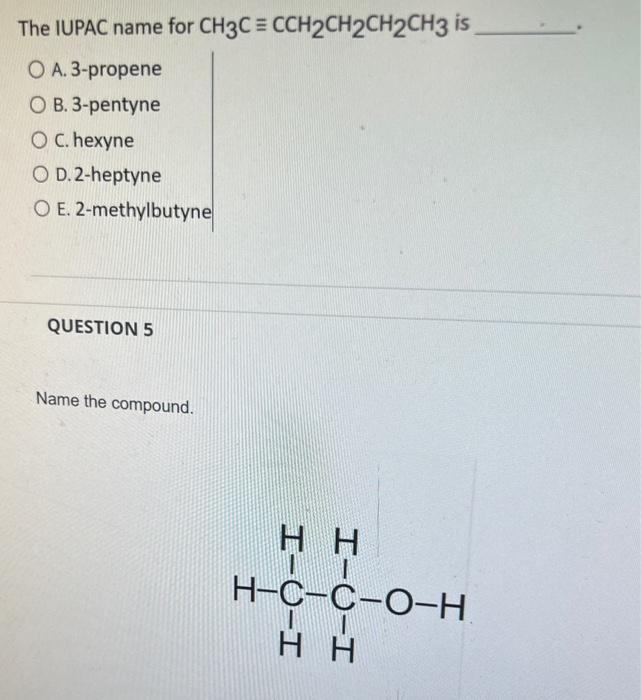 [Solved]: The IUPAC name for ( mathrm{CH}_{3} mathrm{C}