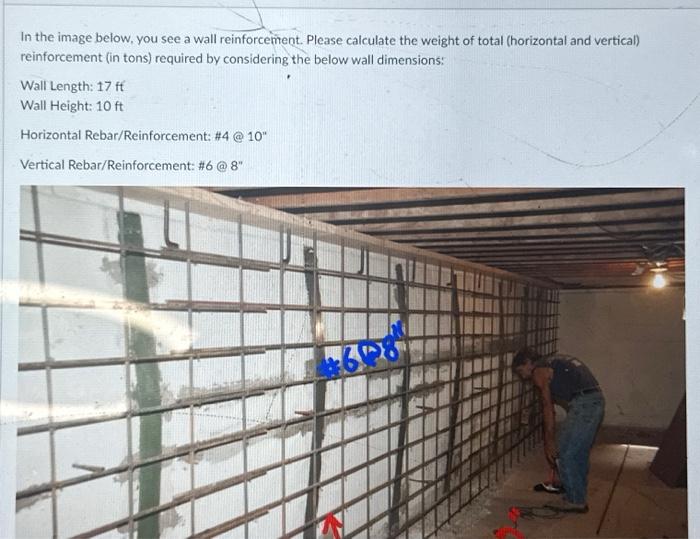 Solved In the image below, you see a wall reinforcement. | Chegg.com