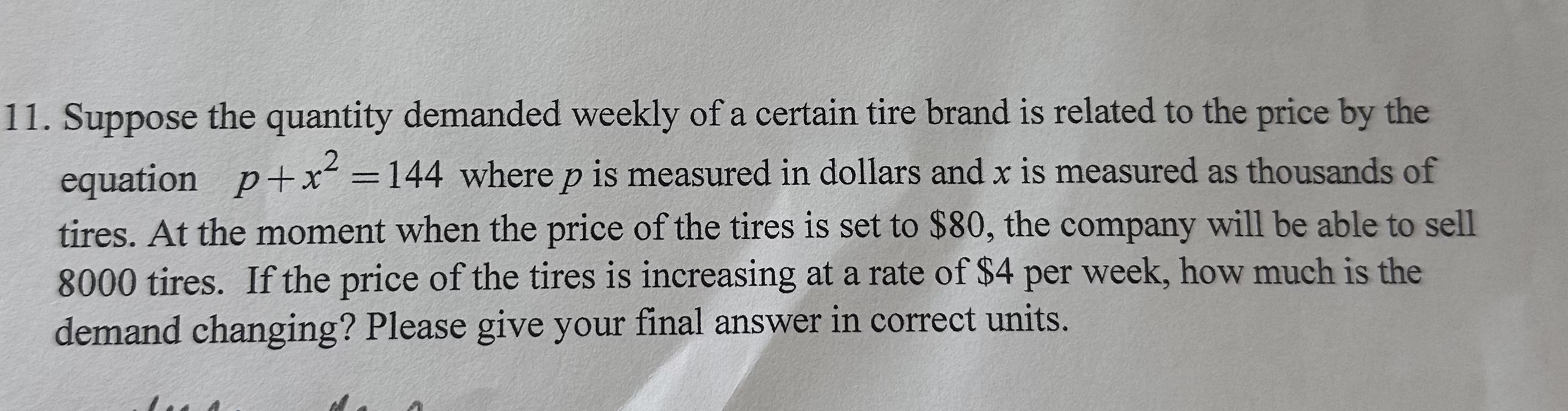 Solved Suppose the quantity demanded weekly of a certain | Chegg.com
