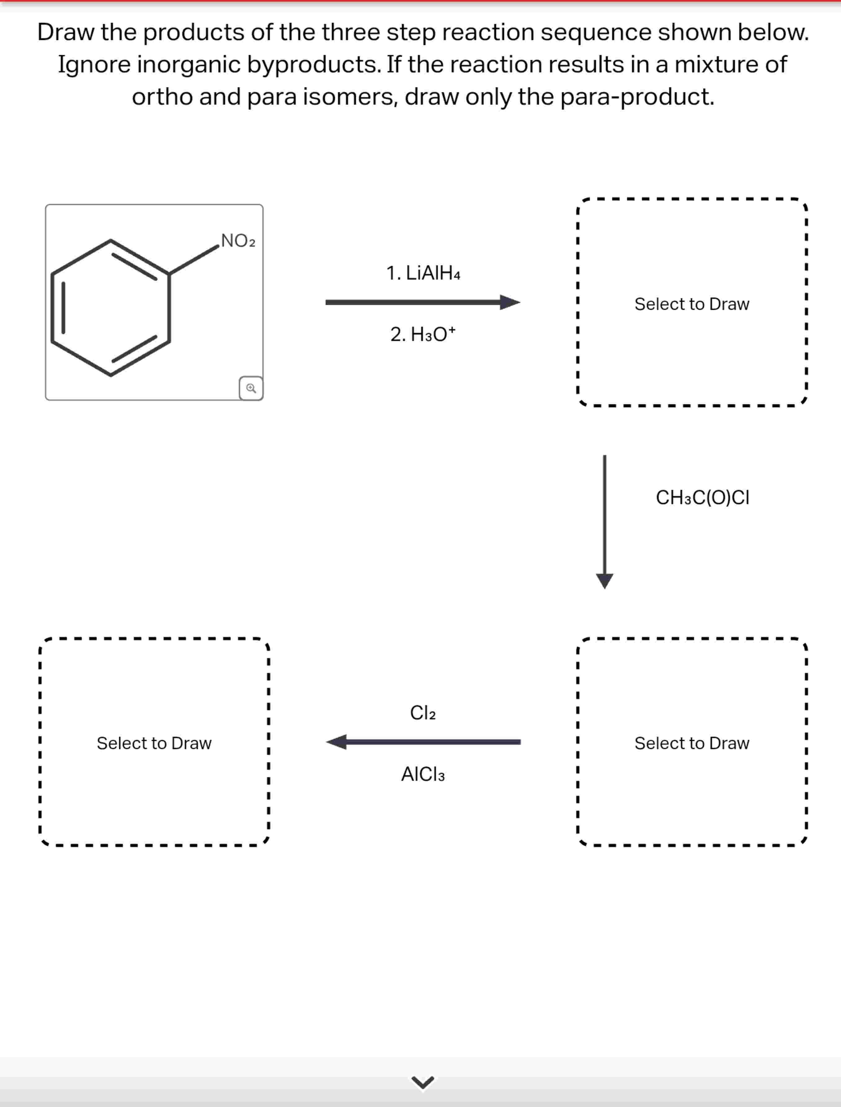 Solved Draw the products of ﻿the three step reaction | Chegg.com