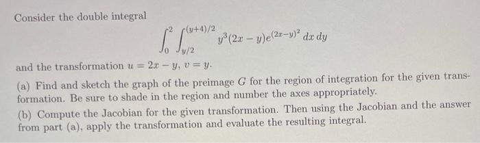 Solved Consider the double integral | Chegg.com