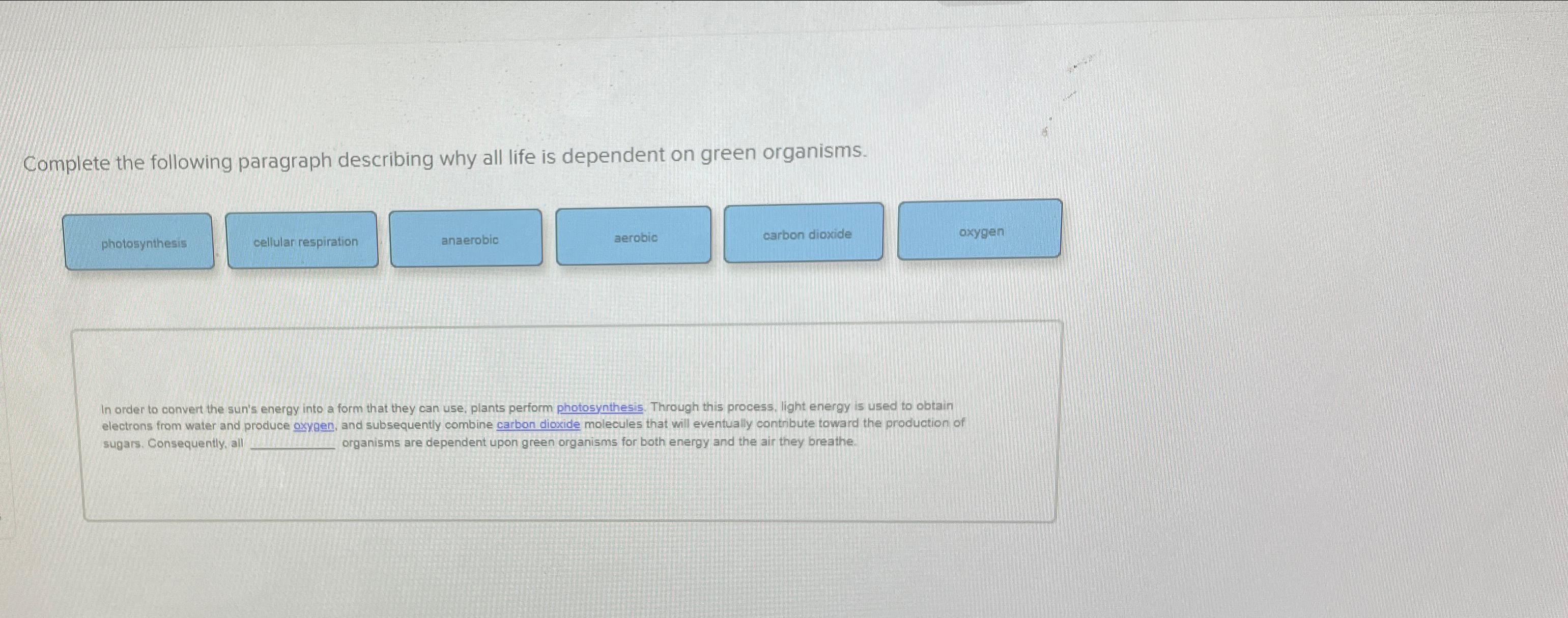 Solved Complete the following paragraph describing why all | Chegg.com