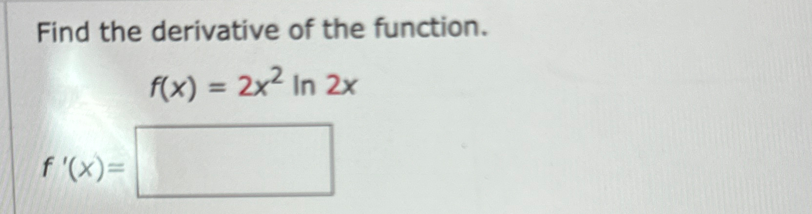 Solved Find the derivative of the | Chegg.com