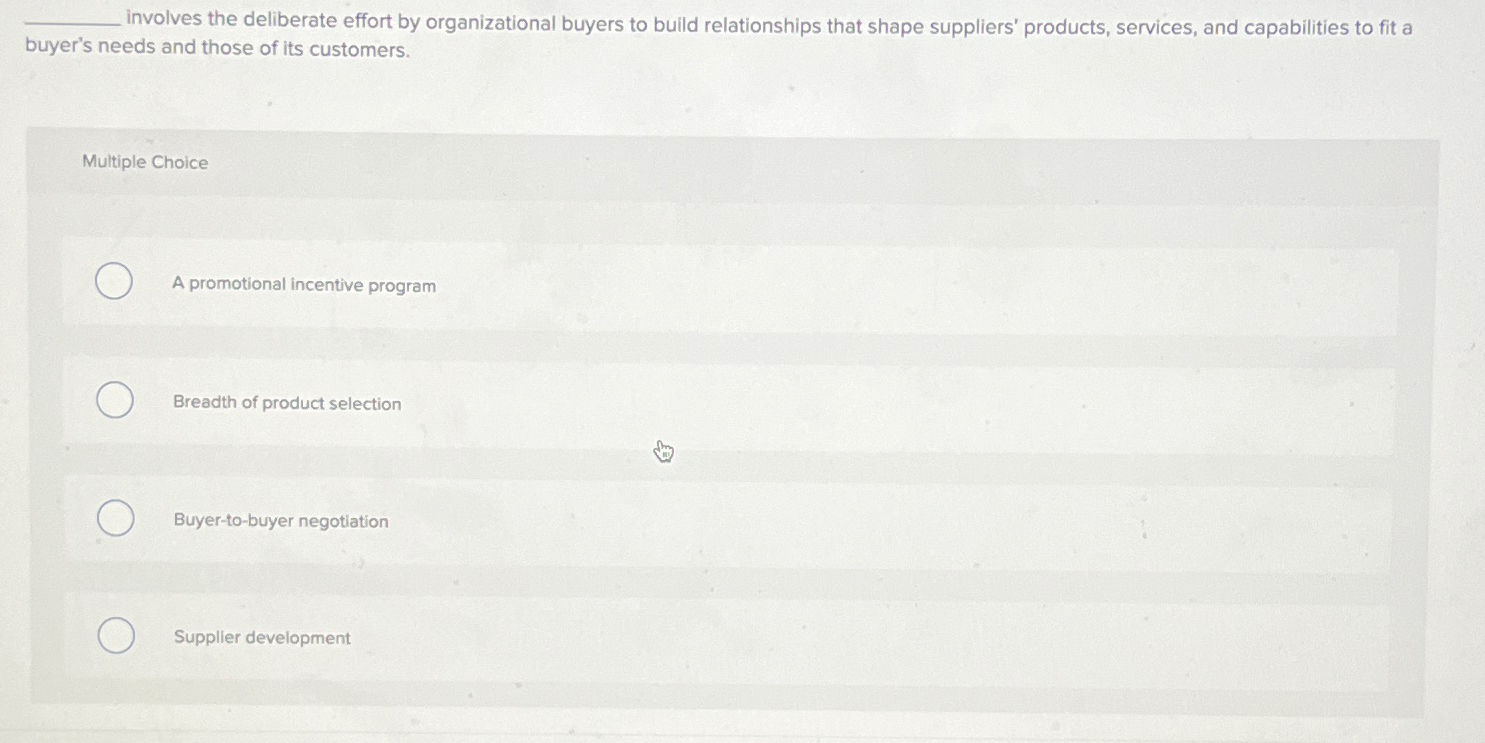 Solved involves the deliberate effort by organizational | Chegg.com