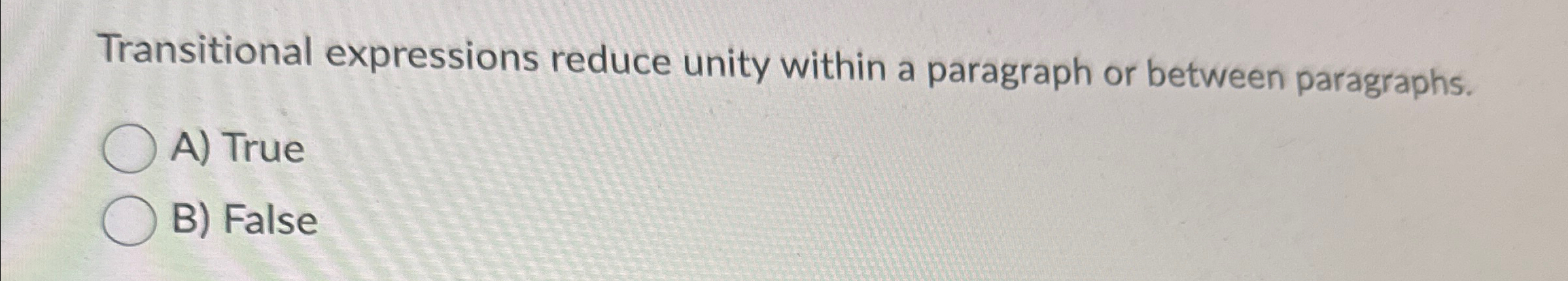 Solved Transitional expressions reduce unity within a | Chegg.com