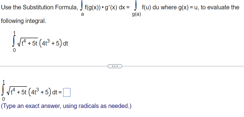 Solved Use the Substitution Formula, | Chegg.com