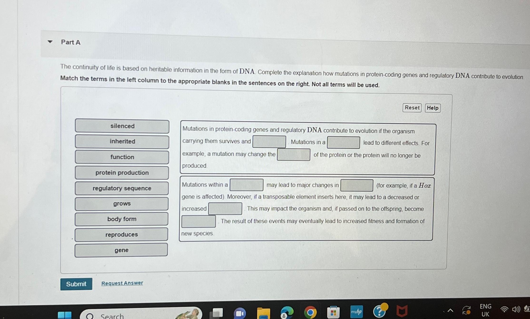 Solved Part AThe continuity of life is based on heritable | Chegg.com