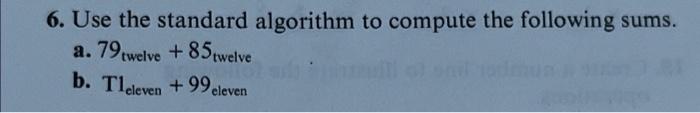 Solved 6. Use the standard algorithm to compute the | Chegg.com