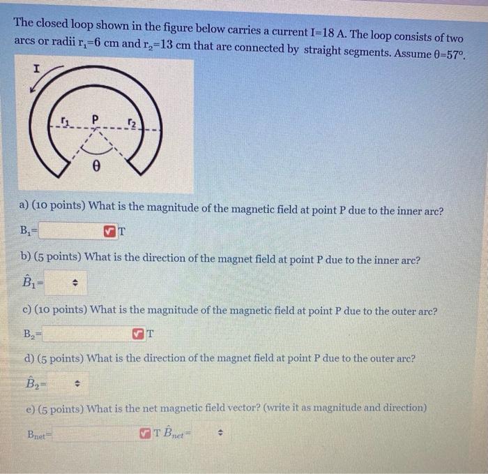 Solved The closed loop shown in the figure below carries a | Chegg.com