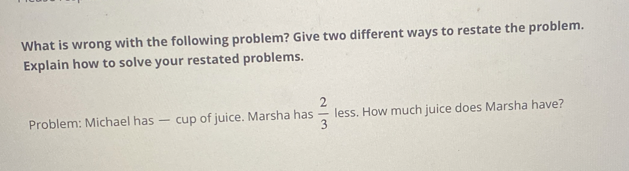 Solved What is wrong with the following problem? Give two | Chegg.com
