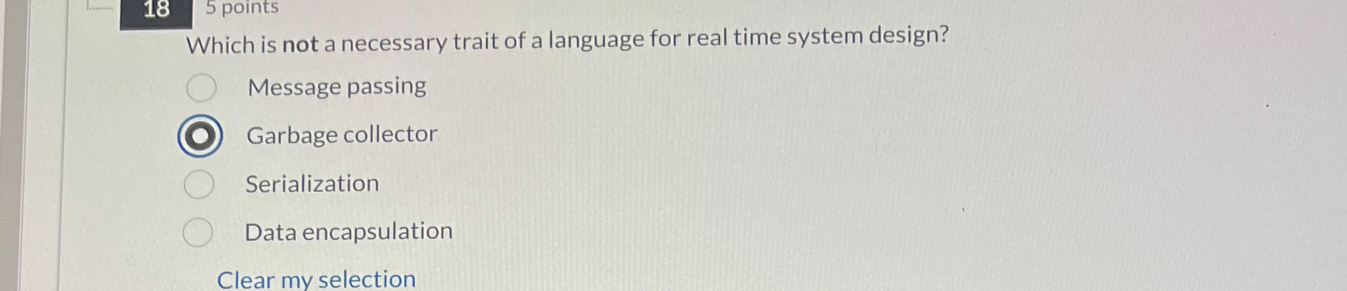 Solved 185 ﻿pointsWhich is not a necessary trait of a | Chegg.com
