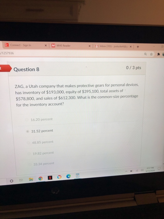 Solved Connect - Sign In X M MHE Reader X Minbox (705) - | Chegg.com