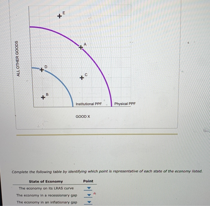 Solved 4 E + ALL OTHER GOODS D * B + Institutional PPF | Chegg.com