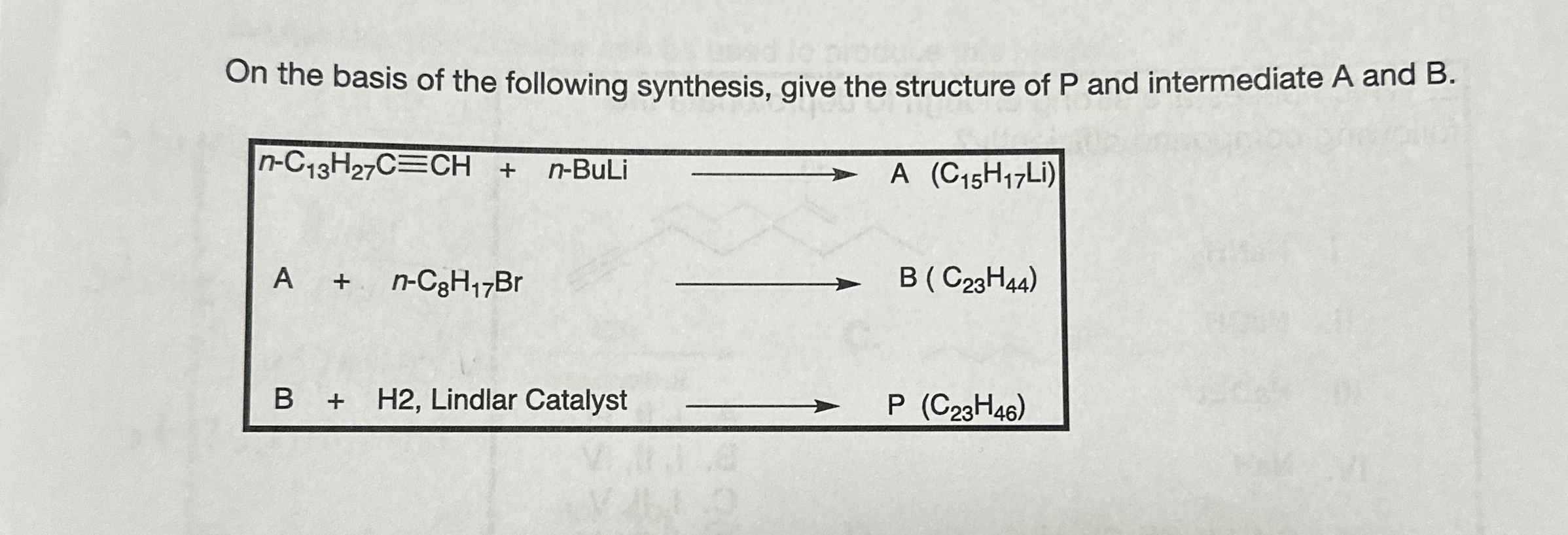 Solved On the basis of the following synthesis, give the | Chegg.com