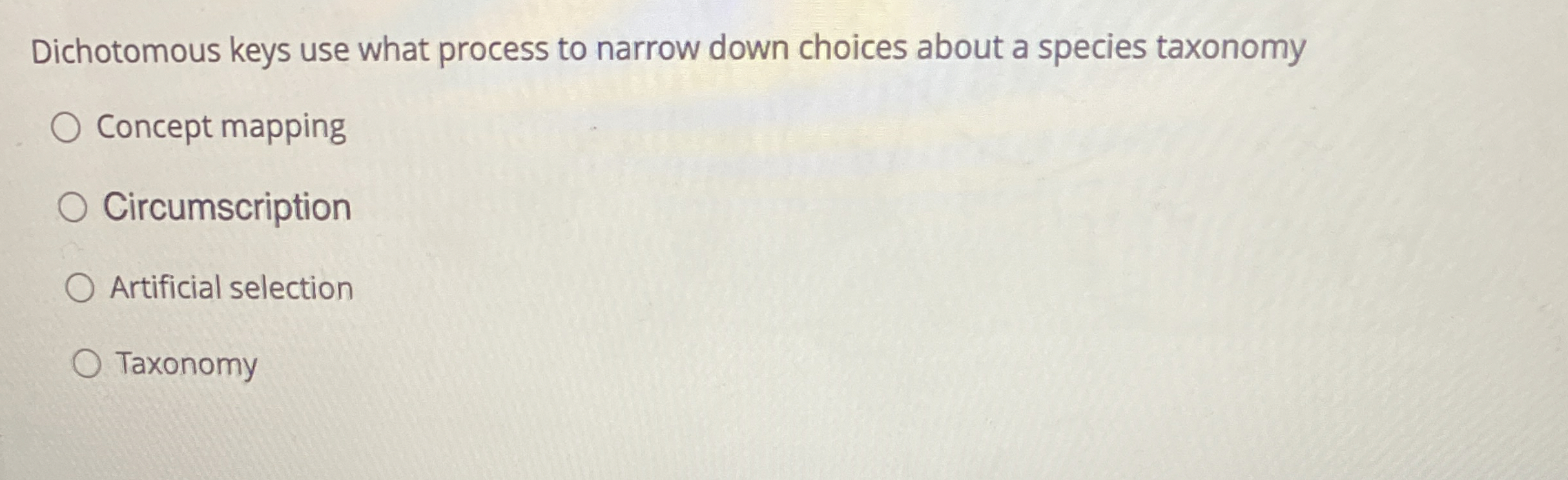 Solved Dichotomous keys use what process to narrow down | Chegg.com