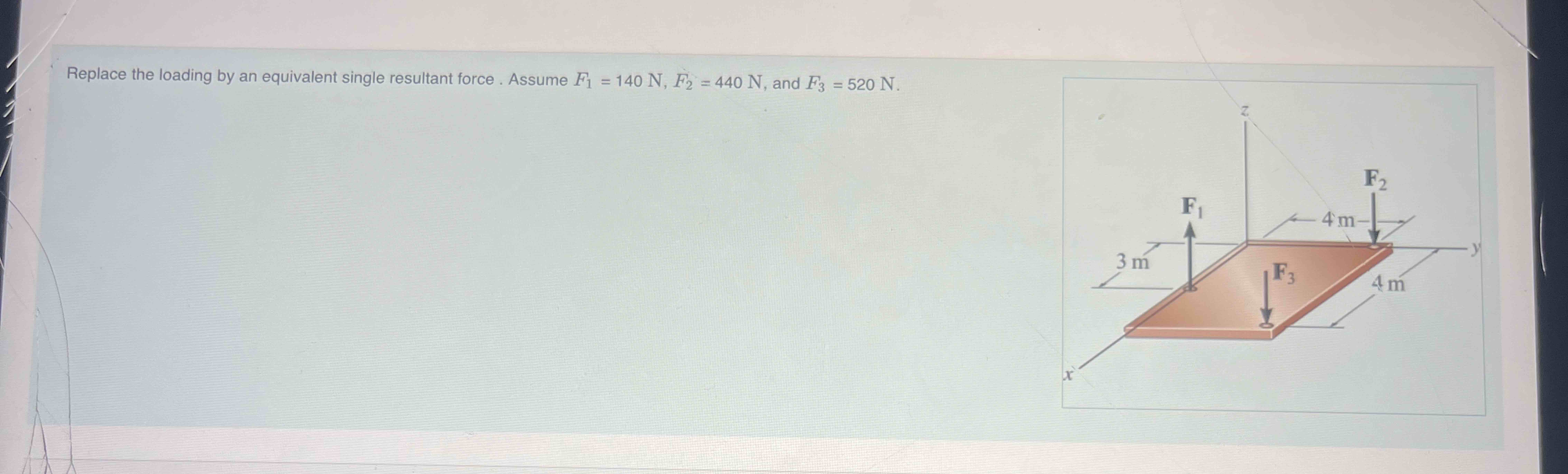 Solved Replace the loading by an ﻿equivalent single | Chegg.com