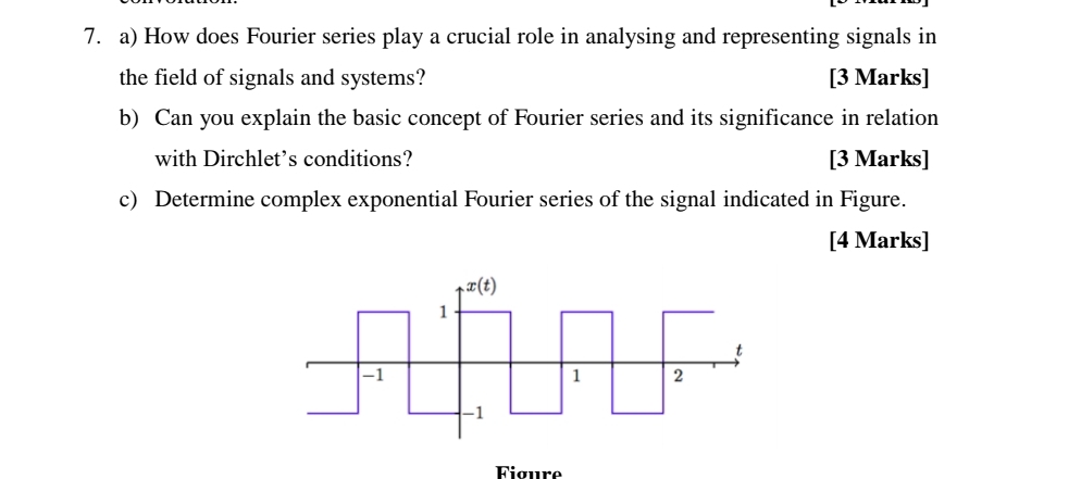 Solved a) ﻿How does Fourier series play a crucial role in | Chegg.com