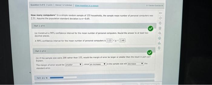Solved How many computers? In a simple randoms sample of 155 | Chegg.com