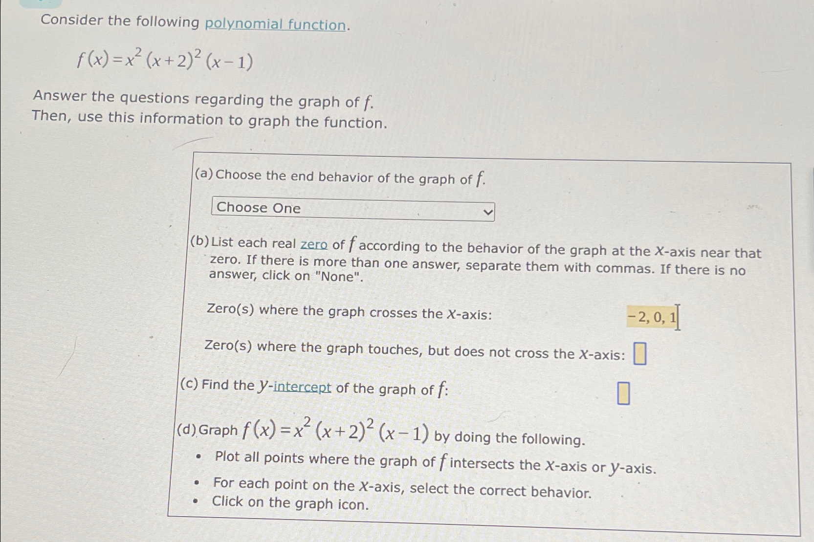 Solved Consider the following polynomial | Chegg.com