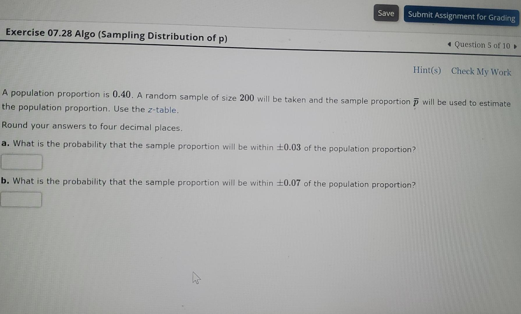Solved Save Submit Assignment for Grading Exercise 07.28 | Chegg.com