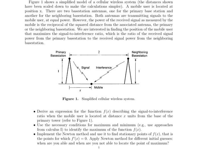 Solved Figure 1 shows a simplified model of a cellular | Chegg.com