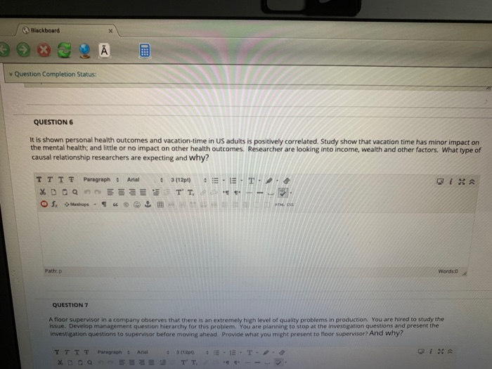 Solved Blackboard Ā Question Completion Status: QUESTION 6 | Chegg.com