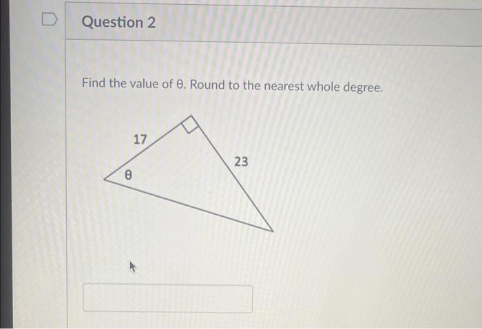 Solved Find the value of θ. Round to the nearest whole | Chegg.com