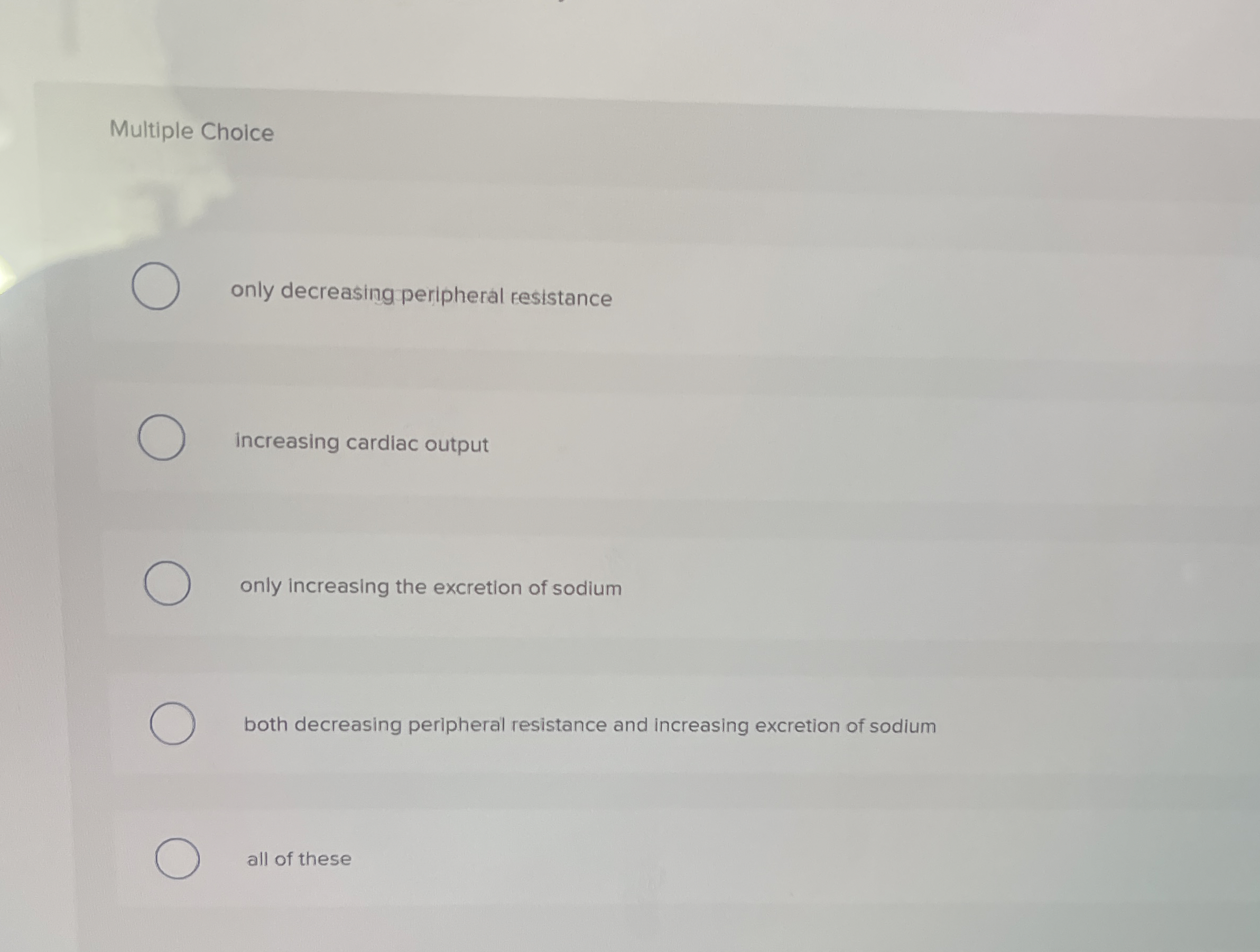 Solved Multiple Choiceonly decreasing peripheral | Chegg.com