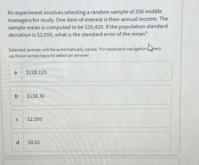 Solved An experiment involves selecting a random sample of | Chegg.com