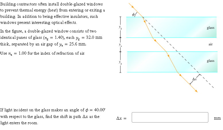 Solved Building contractors often install double-glazed | Chegg.com