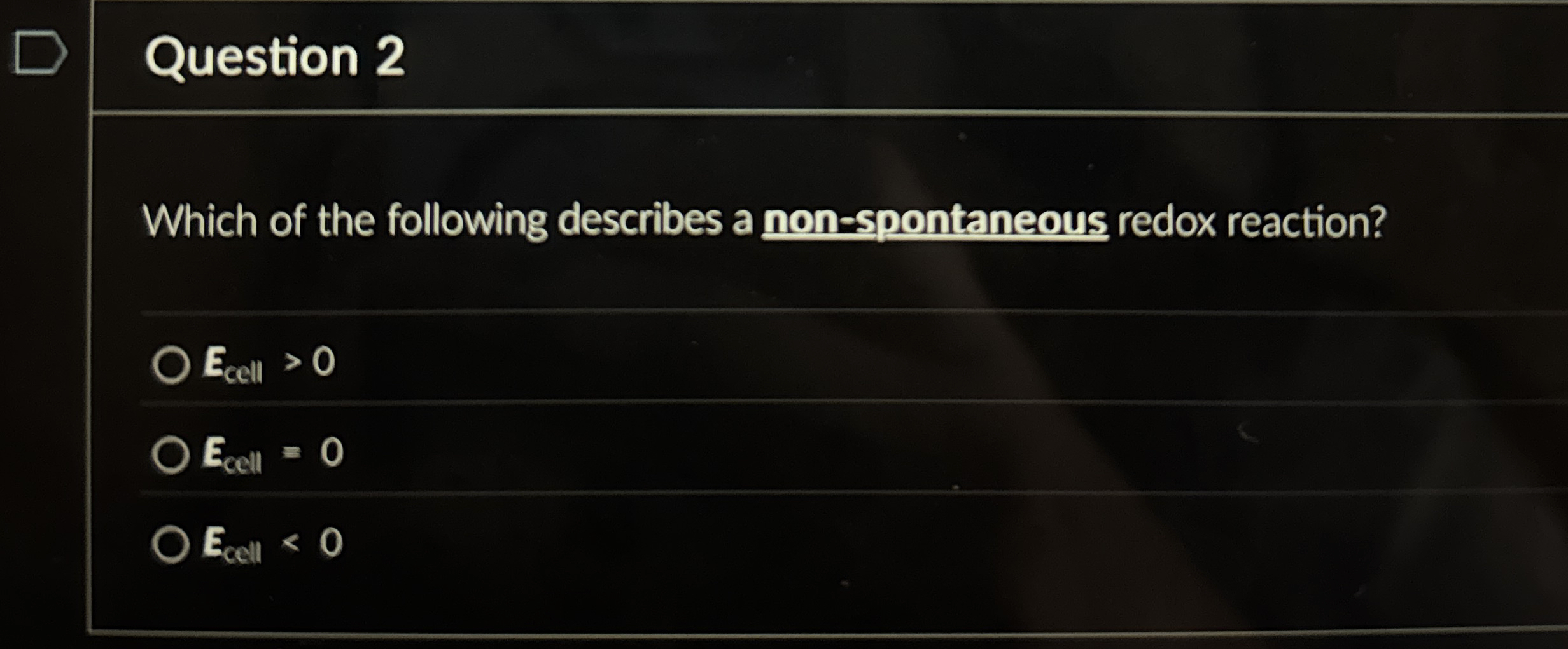 Solved Question 2Which of the following describes a | Chegg.com