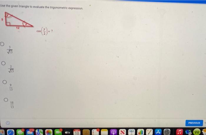Solved Use the given triangle to evaluate the trigonometric | Chegg.com